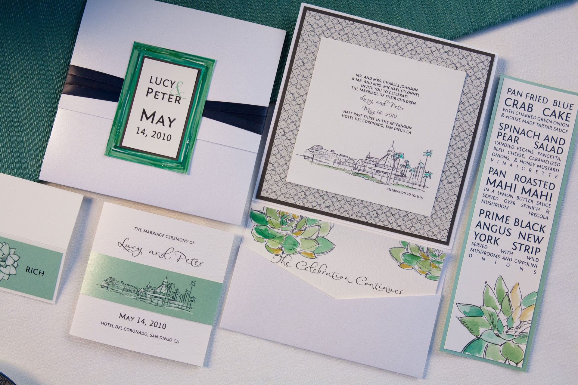 Illustrated Wedding Venue Wedding Invitations-Momental Designs