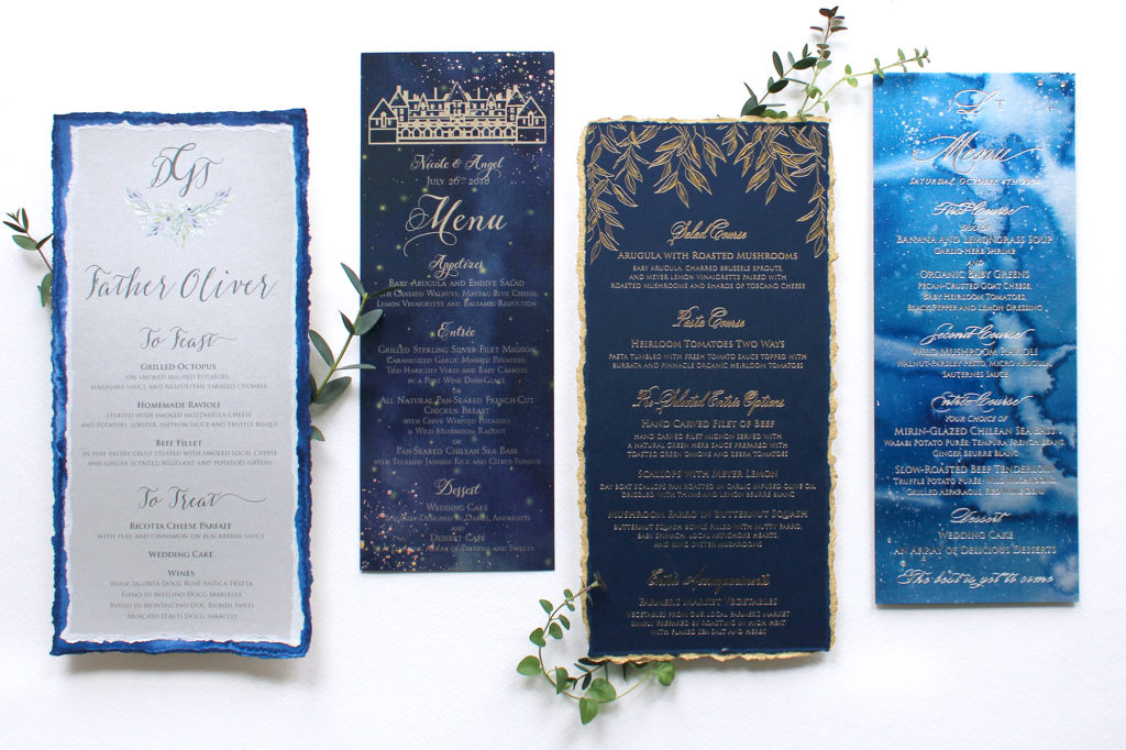 Wedding Menu Cards - Momental Designs
