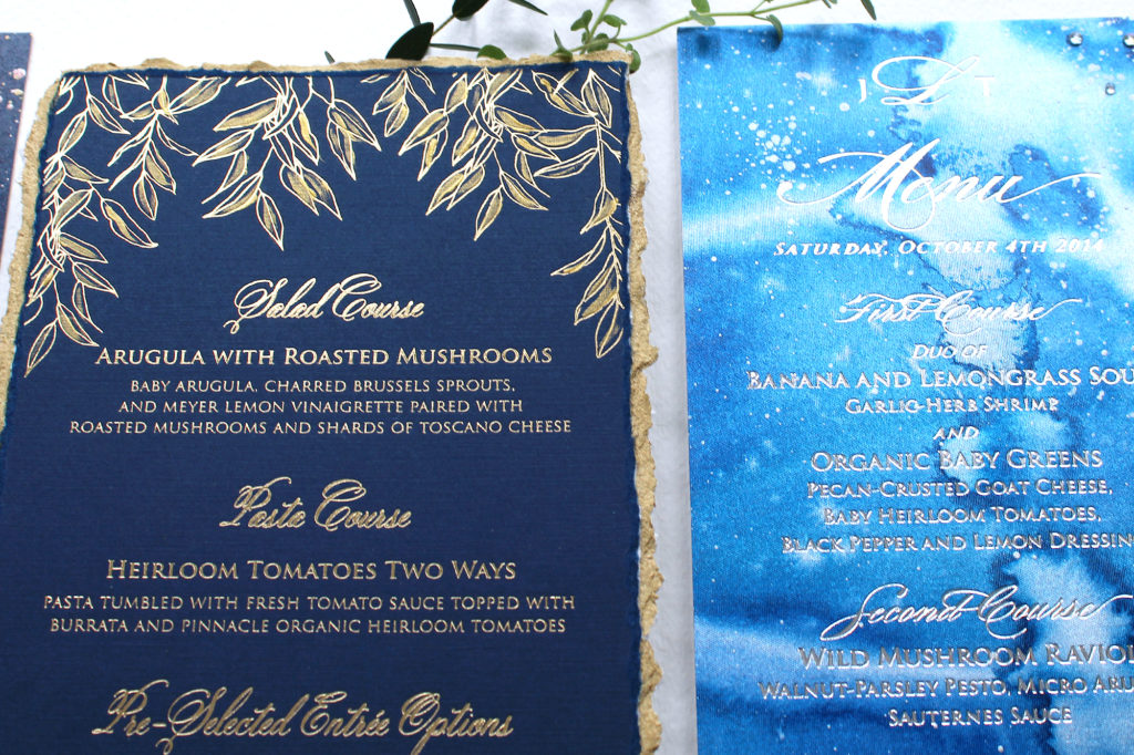 Wedding Menu Cards - Momental Designs