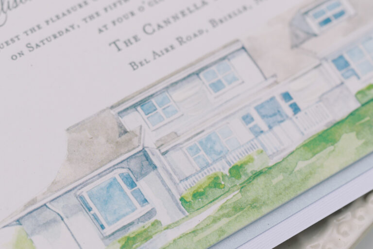 Illustrated Wedding Venue Wedding Invitations-Momental Designs