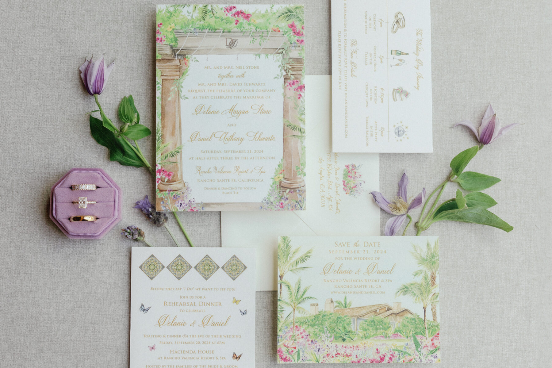 Illustrated Wedding Venue Wedding Invitations-Momental Designs