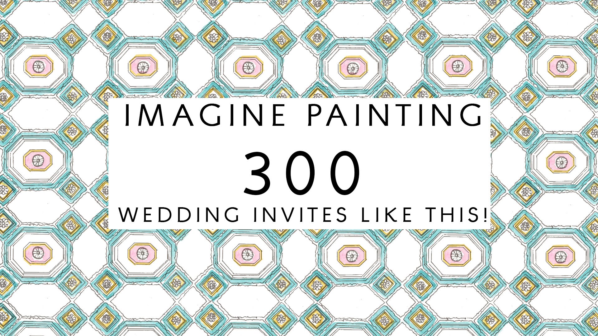 Architectural Inspired Pattern Wedding Invitation