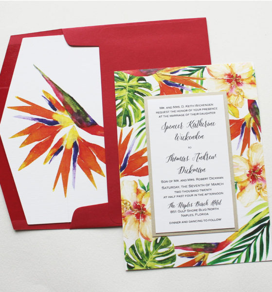 Bird of Paradise Tropical Wedding Stationery - Momental Designs
