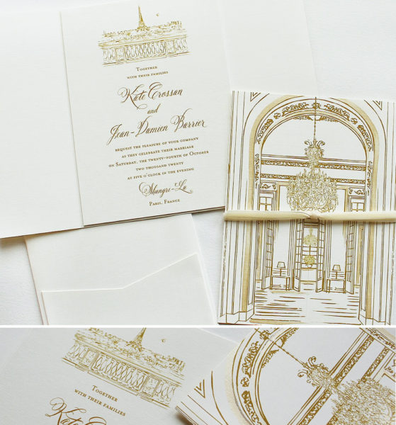 Paris France Wedding Invitations - Momental Designs