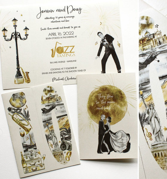 Custom Wedding Anniversary Invitations - Momental Designs