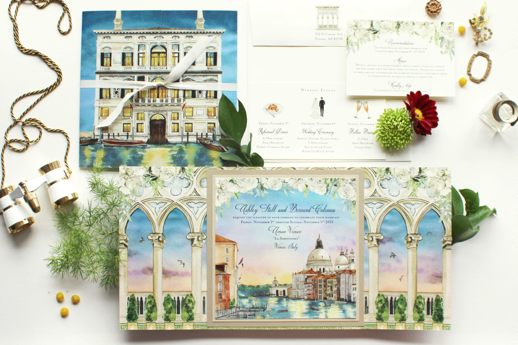 Italy Destination Wedding Invitations - Momental Designs