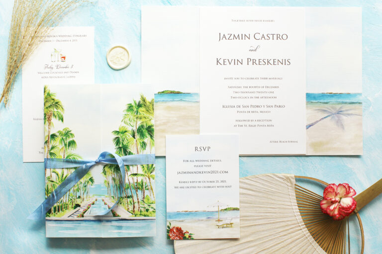 Caribbean and Mexico Wedding Invitations - Momental Designs