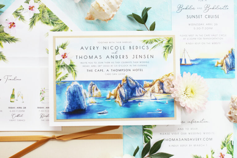 Caribbean and Mexico Wedding Invitations - Momental Designs