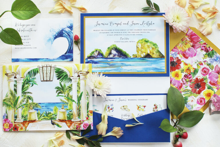 Caribbean and Mexico Wedding Invitations - Momental Designs