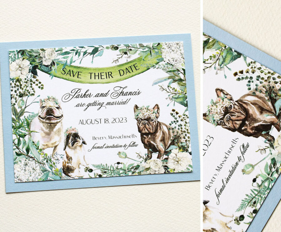 Custom Pet Save the Date - Momental Designs