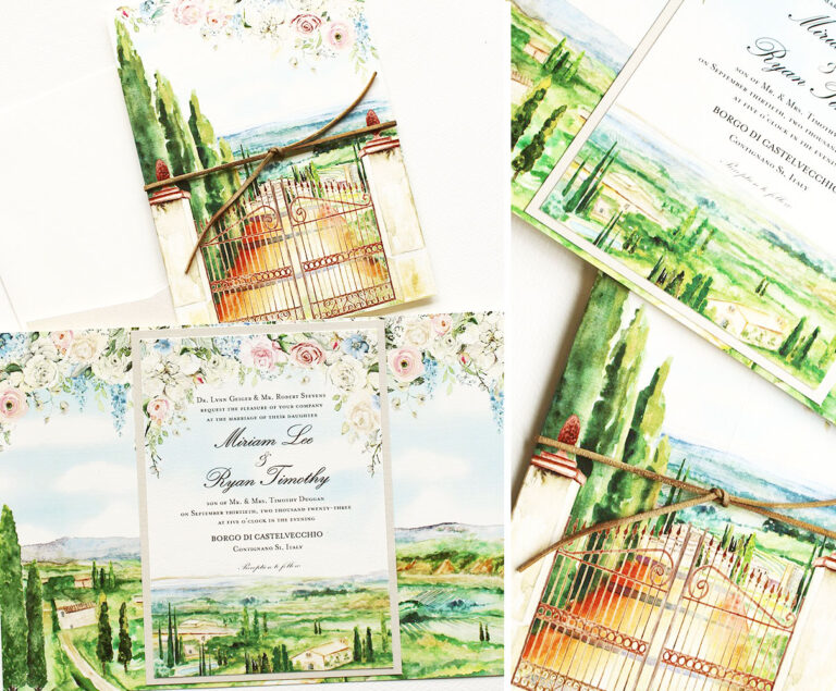 Tuscan Villa Wedding Invitation - Momental Designs