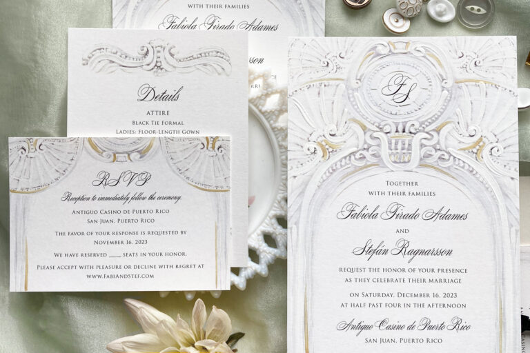 Illustrated Wedding Venue Wedding Invitations-Momental Designs