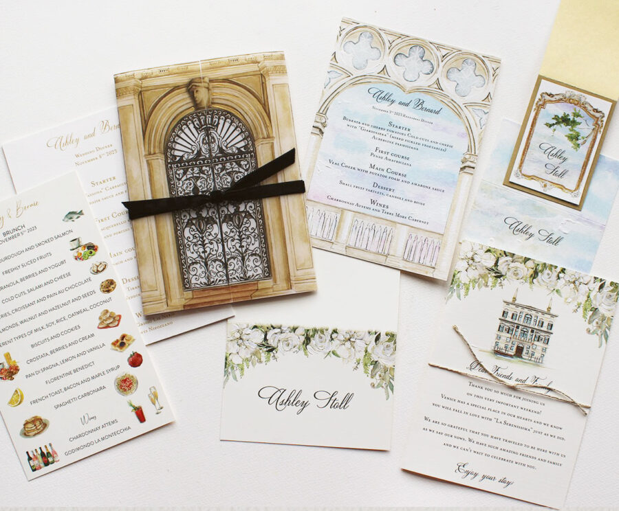 Aman Venice Wedding Invitations - Momental Designs