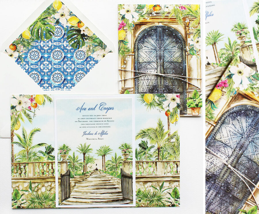 Mallorca Spain Wedding Invitations - Momental Designs